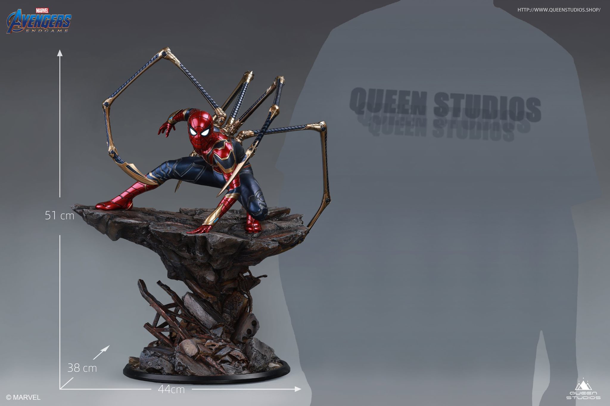 Avengers: Endgame - Iron Spider Statue by Queen Studios - The Toyark - News