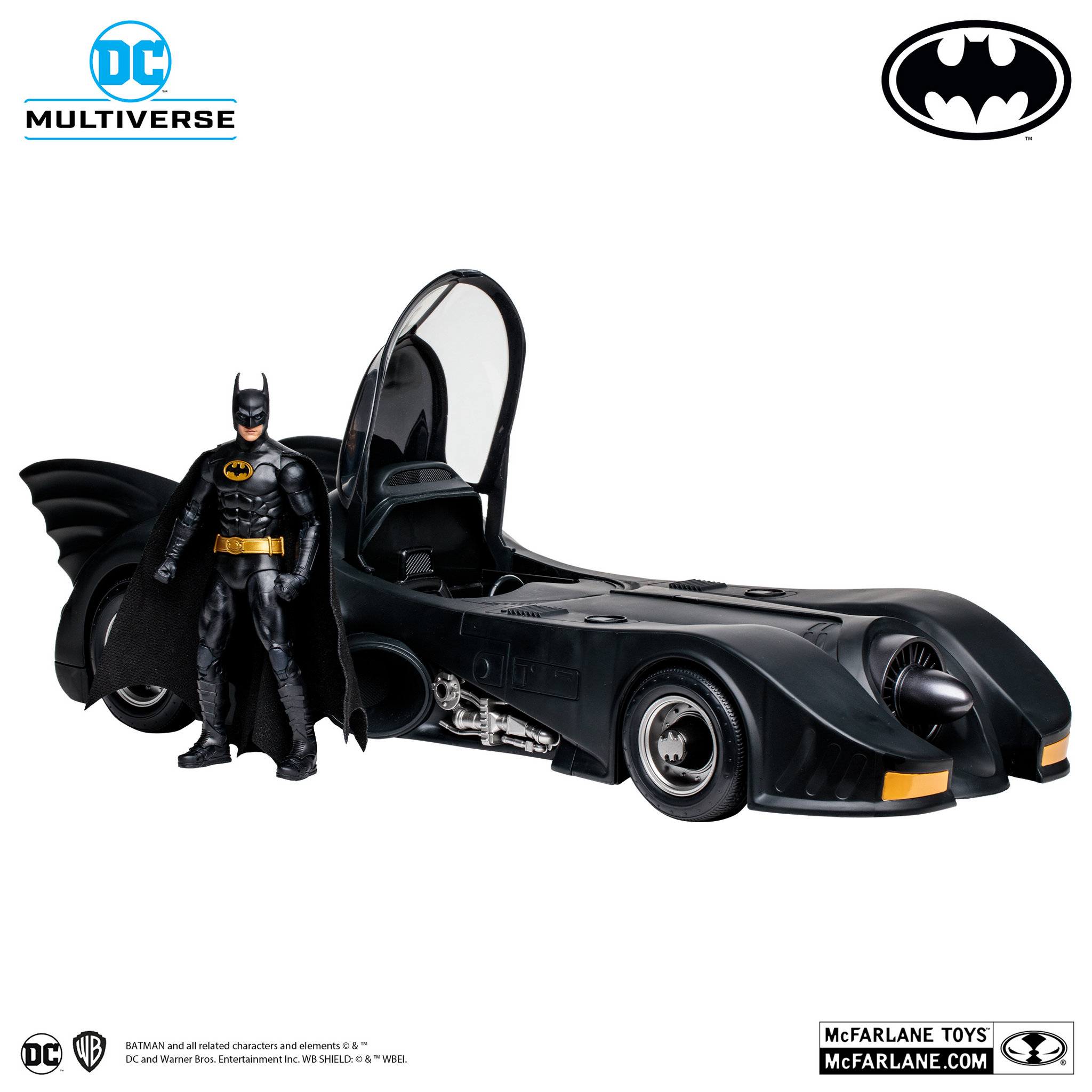 DC Multiverse Batman 89 Batmobile & Batman Gold Label Exclusive Live ...
