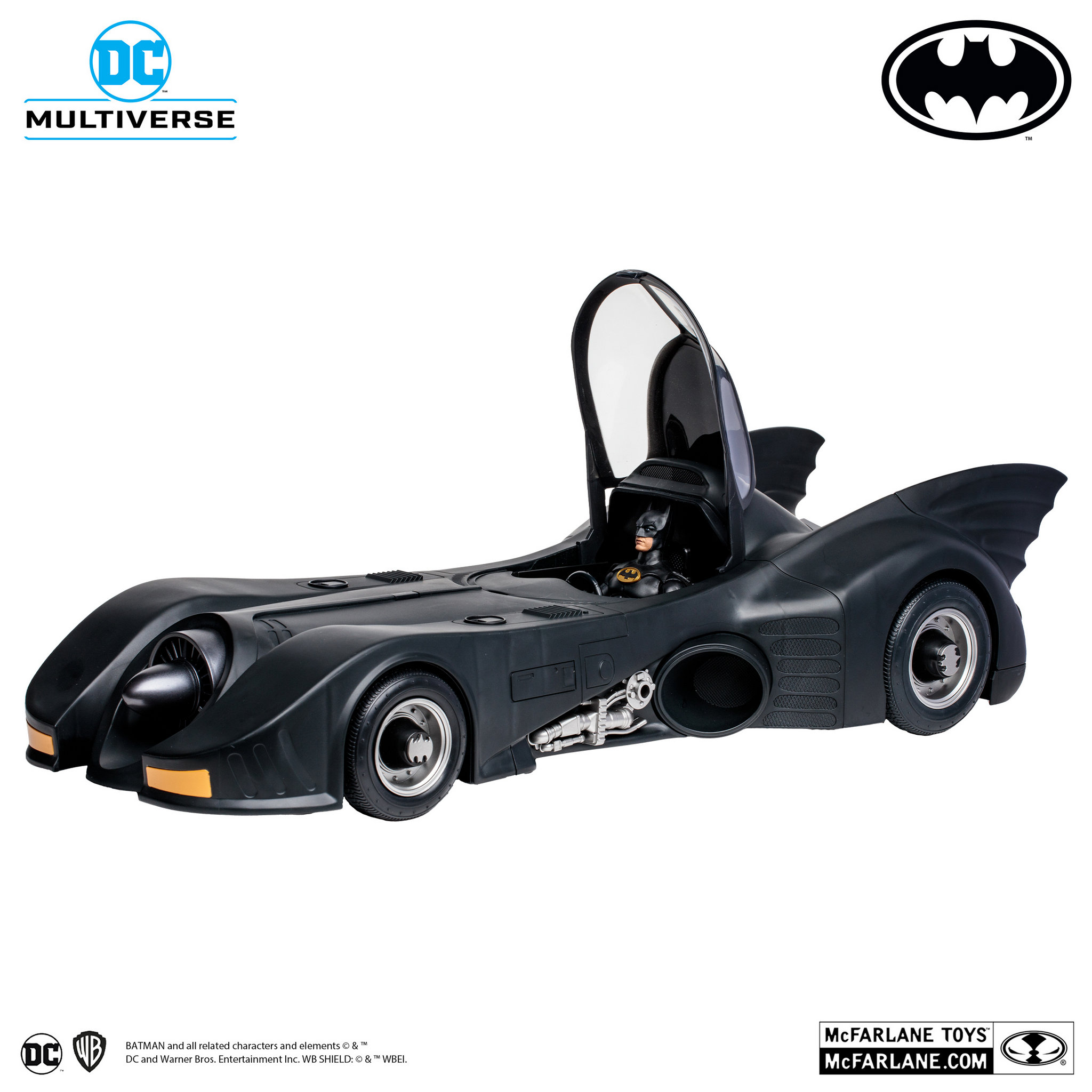 DC Multiverse Batman 89 Batmobile & Batman Gold Label Exclusive Live ...